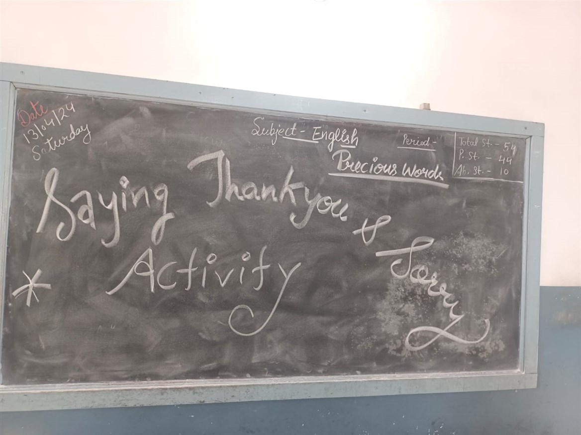 Class-3 A, students showed their gratitude and said sorry or thanku ...