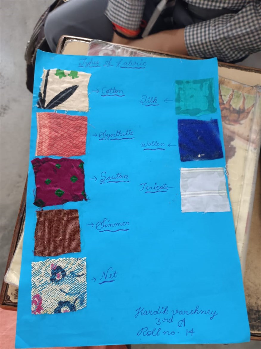 Different types of fabric in India... activity by the students of class 3A