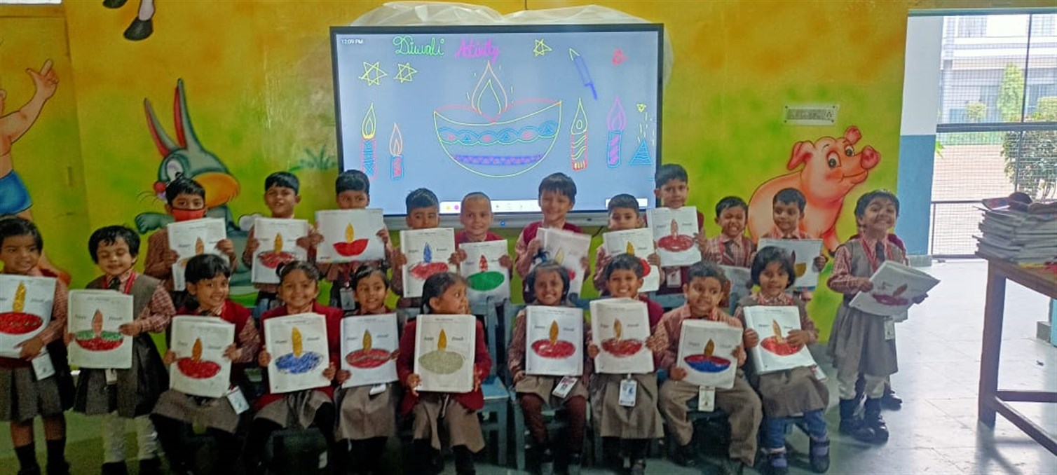 Diwali Activity paper craft Diya (class LKG A)