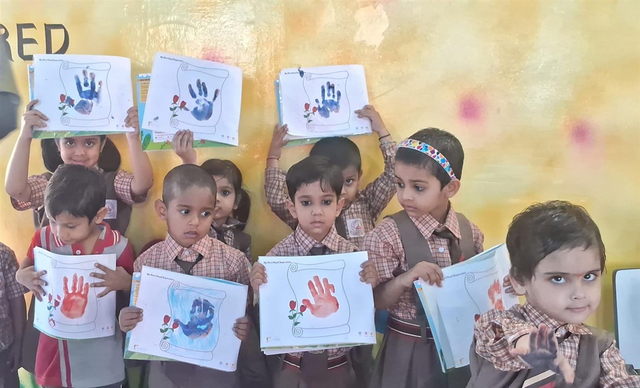 My first hand impression Activity Nursery class