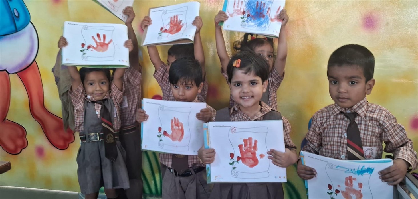 My first hand impression Activity Nursery class