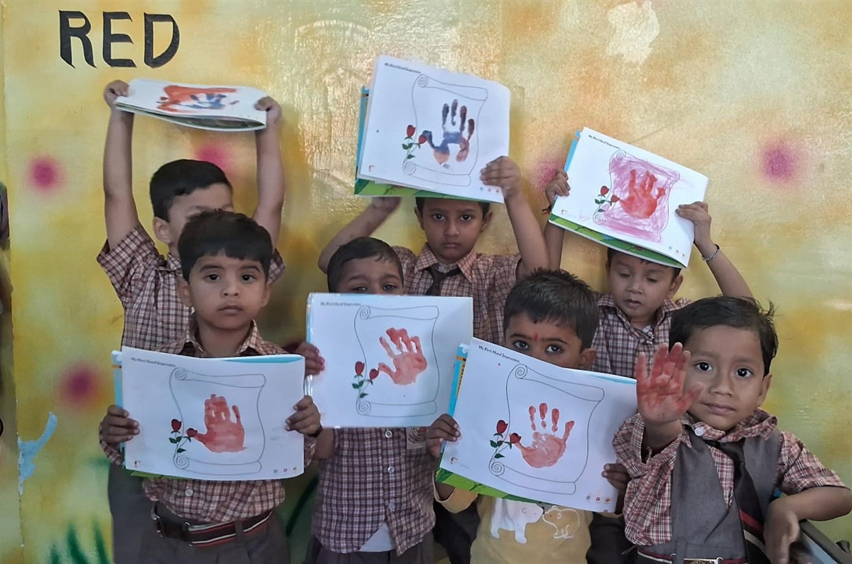 My first hand impression Activity Nursery class